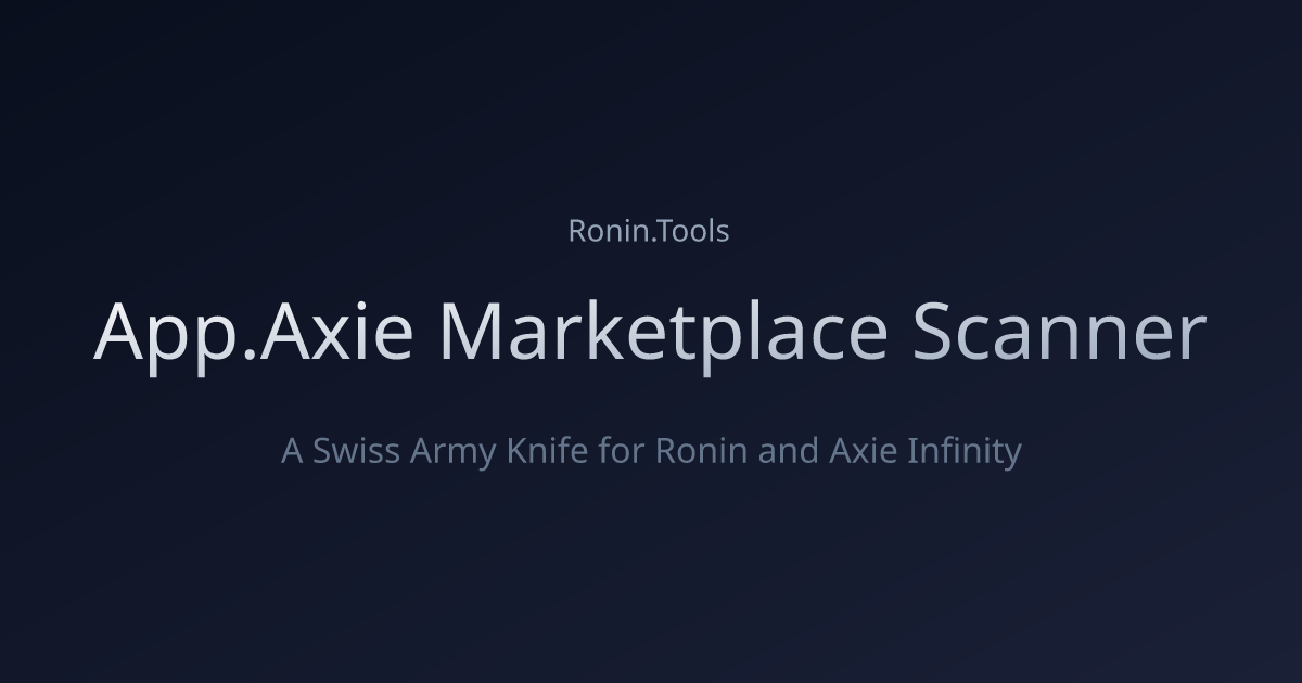 Ronin.Tools - A Ronin Swiss Army Knife